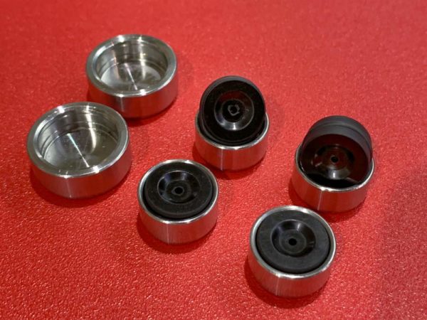 Closeup look at TRP's hybrid brake pistons, thicker DH rotors - Bikerumor