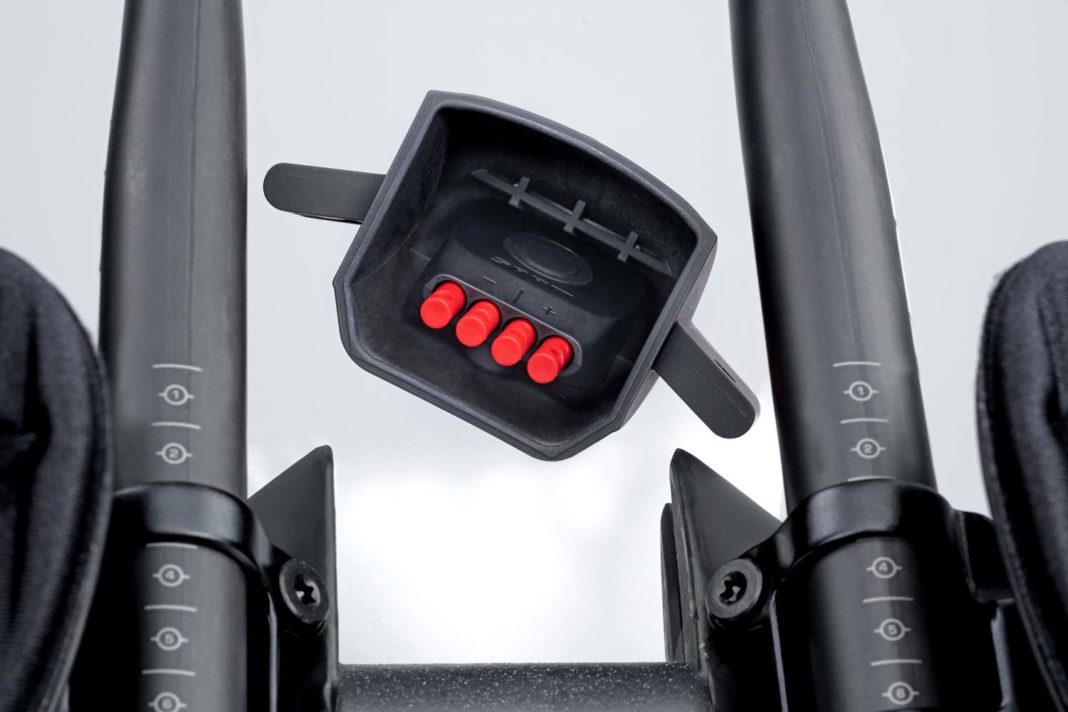 Zipp Vuka Aero carbon TT aerobar neatly integrates new eTap AXS BlipBox ...