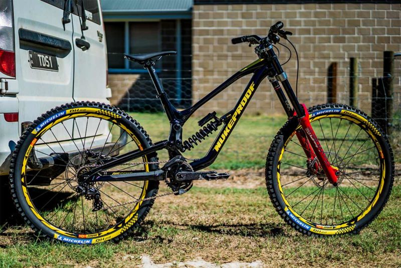 Nukeproof Dissent DH Bike: 4 position flip-chip brings rider-tuneable ...