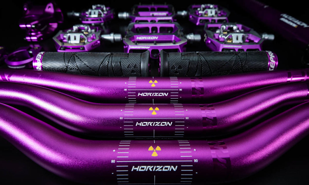 Nukeproof releases HZN components in radioactive purple! - Bikerumor