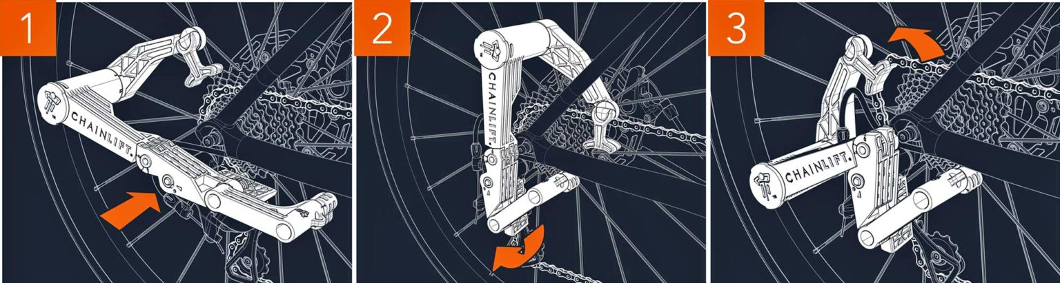 Chainlift tool does the dirty work of wheel removal & brake tuning ...