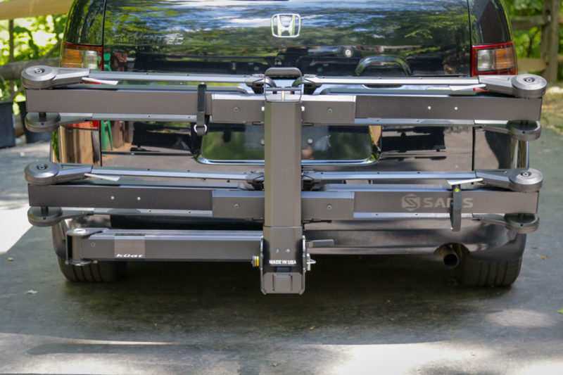 Review: Saris MTR 2 Bike modular hitch rack ratchets down & stands out ...