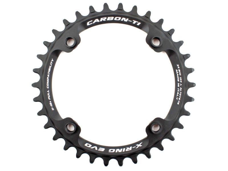 Carbon-Ti X-Ring EVO machines modern 11 & 12sp 1x chainrings for 4-bolt ...