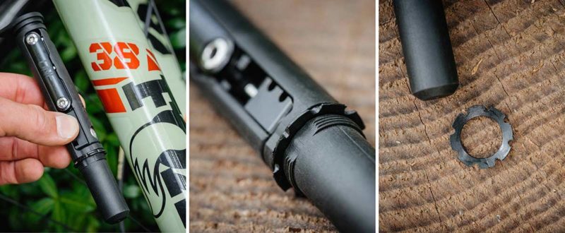 OneUp Components Threadless Carrier stows 20 function EDC V2 Multitool in your steerer - Bikerumor