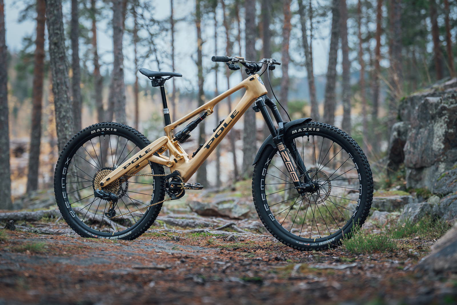 Pole Vikkelä is a CNC'd 190mm enduro mountain bike with... adjustable ...