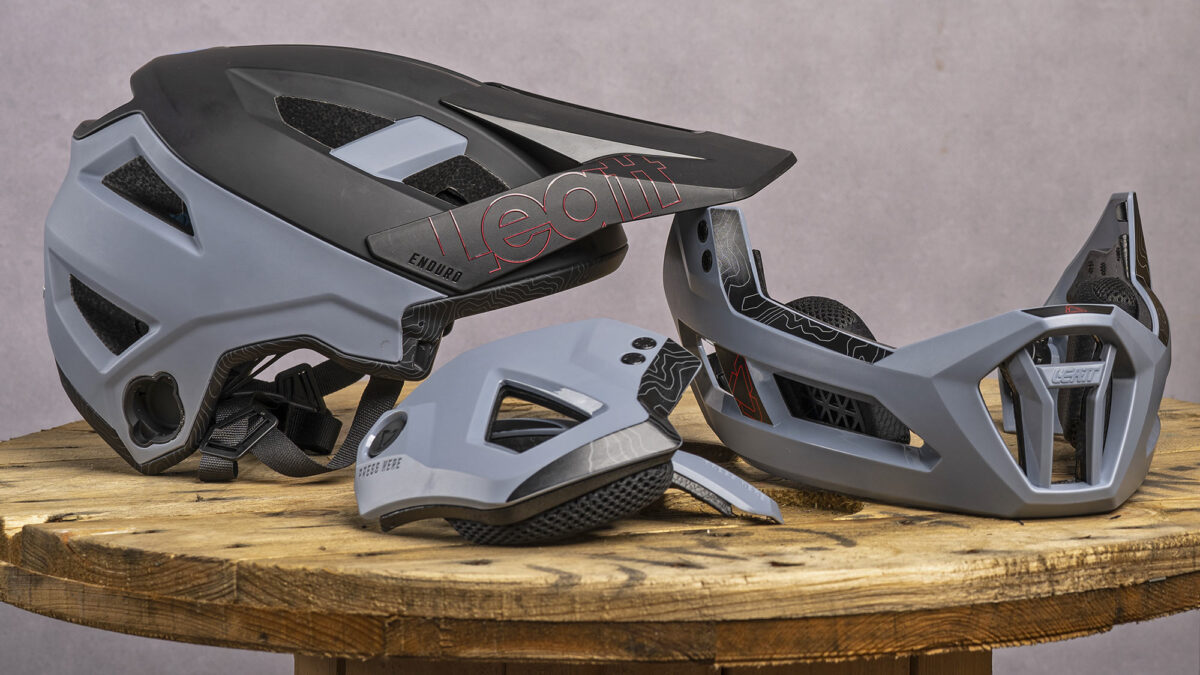 Leatt 3.0 Enduro Convertible Helmet Snaps-On Protection: Full-Face, 3/4 ...