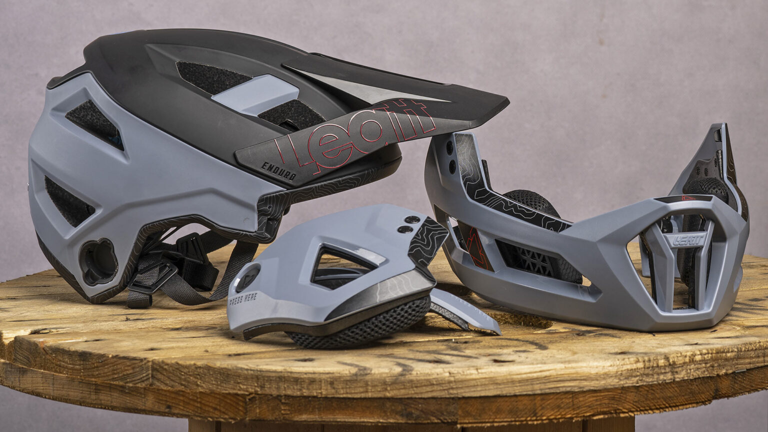 Leatt 3.0 Enduro Convertible Helmet Snaps-On Protection: Full-Face, 3/4 ...