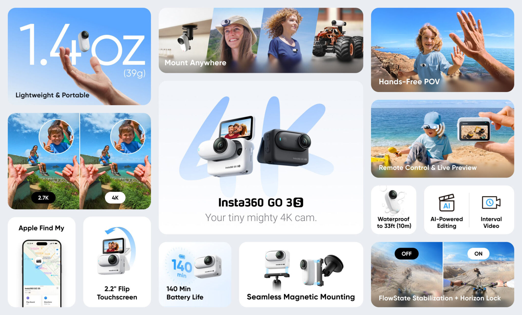 Insta360 GO3S Brings 4K to Thumb-Sized Action Cam - Bikerumor