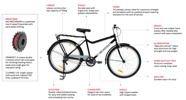 The New WBR Buffalo Bike is First with Two Chain, Two Speed Drivetrain ...