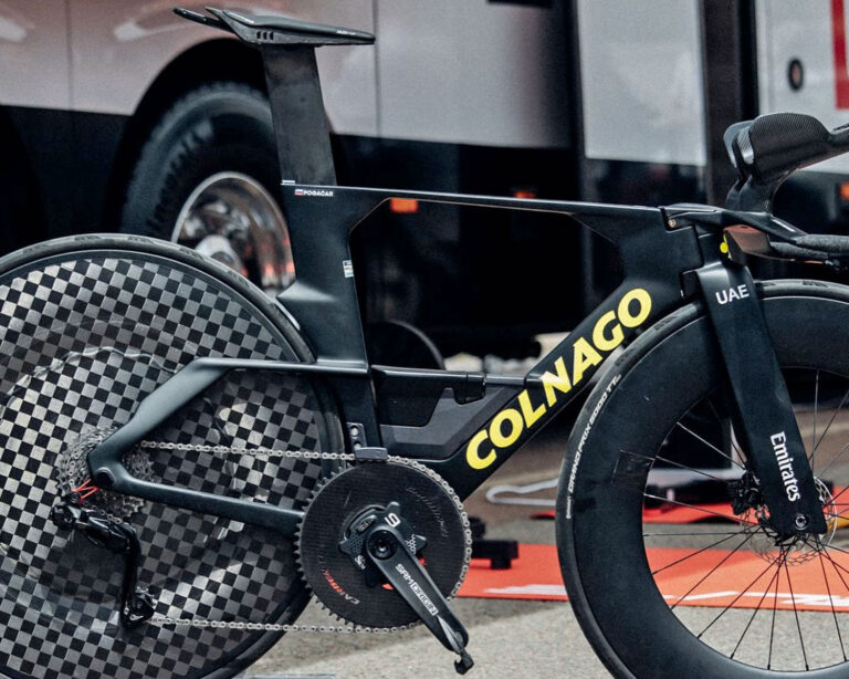 Pogačar's Colnago TT1 Bike, a Winged Prologo Saddle, Prototype Post ...