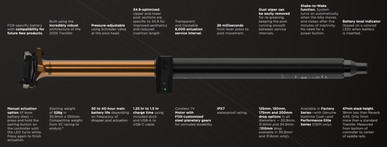 New Fox Transfer Neo Dropper Post Claims Fastest Wireless Connectivity ...